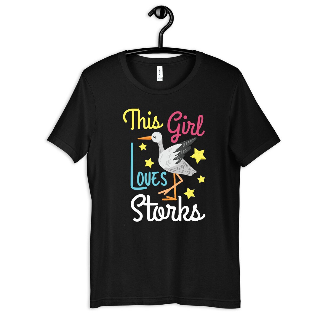 This Girl Loves Storks T-shirt, Stork Tee, Stork Girl T-shirt, Kids Tee ...
