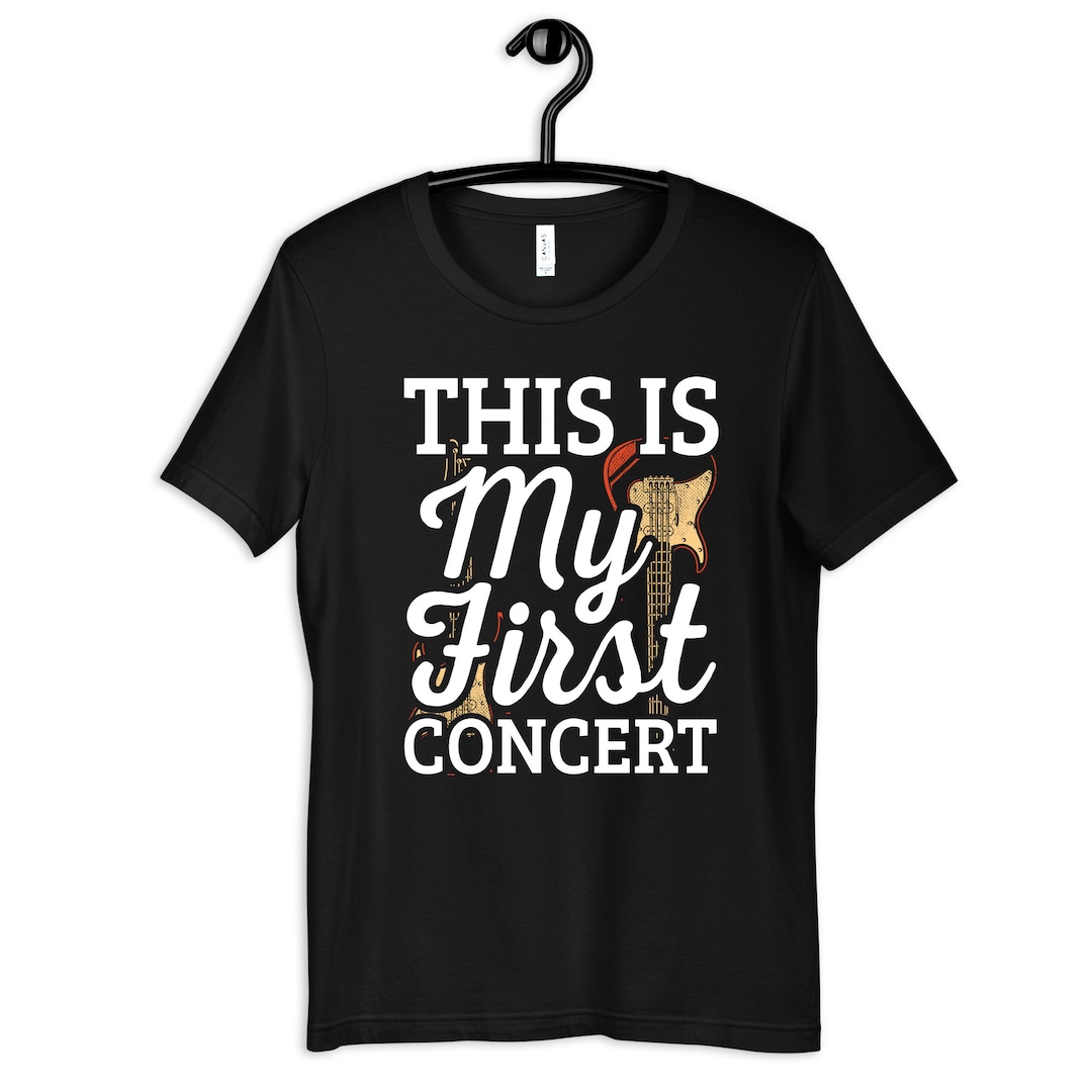 First Concert T-shirt, 1st Concert Tee, Guitar Hoodie, First Show Long ...
