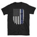 Personalized Custom Thin Blue Line Police Officer T-shirt USA American ...