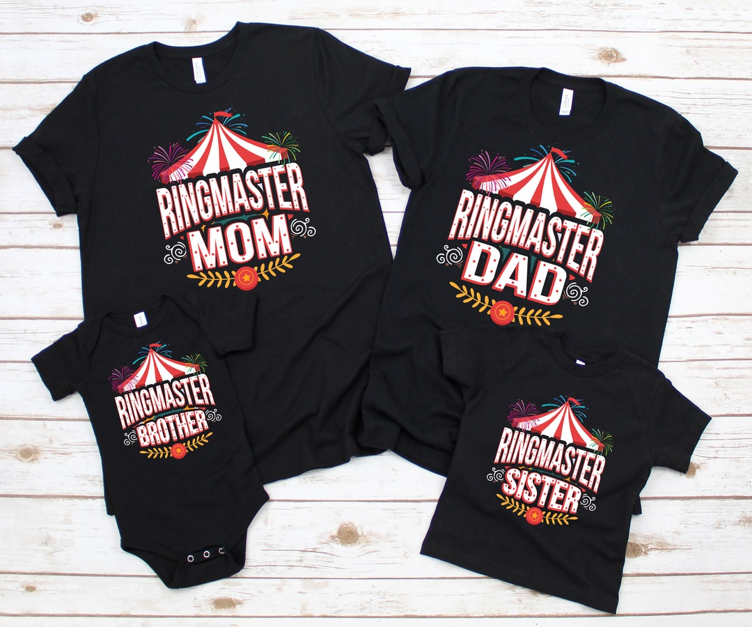 Circus Birthday Carnival Ringmaster Matching Couples Family Mom Dad ...