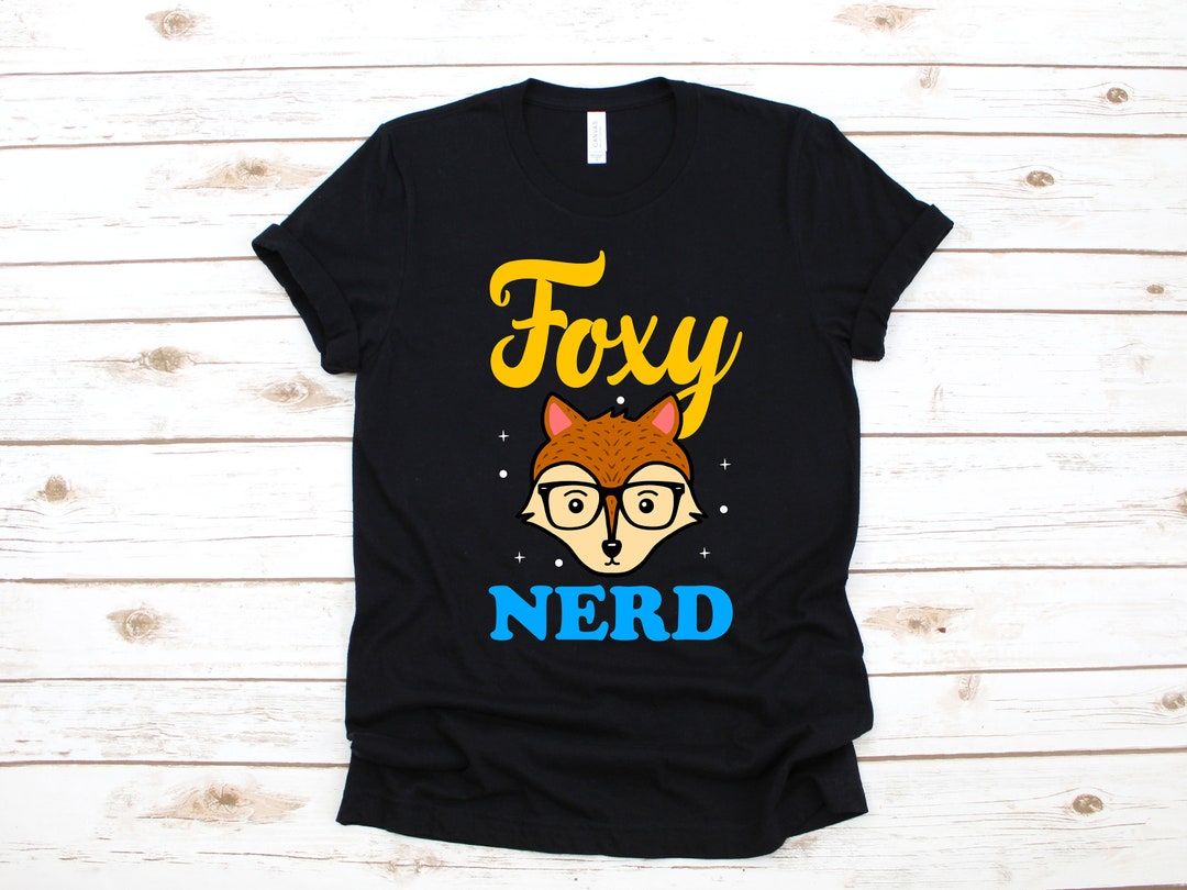 Foxy Nerd T-Shirt, Lustiger Fuchs T-Shirt, Süße Füchse, Tank Top, Hoodie, Sweatshirt, Langarm ...