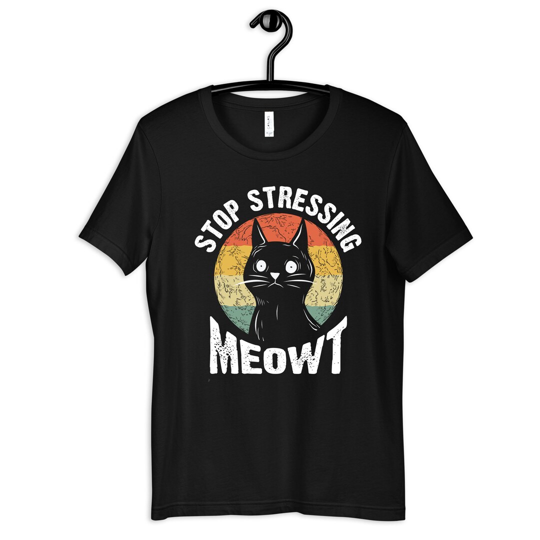 Funny Cat T-shirt, Meow Hoodie, Feline Tees, Kitty Long Sleeve, Purr ...