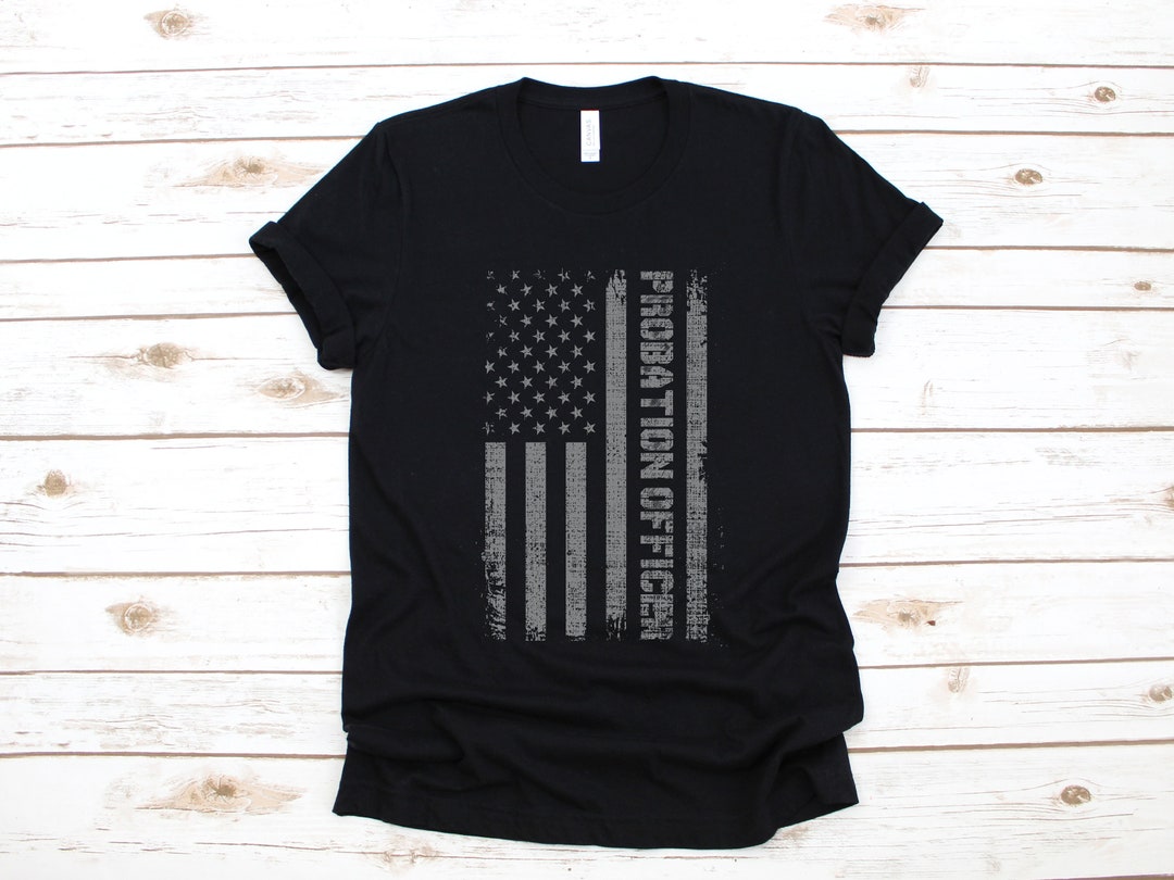 Probation Officer American Flag Shirt, USA Auto Probation Officer T ...