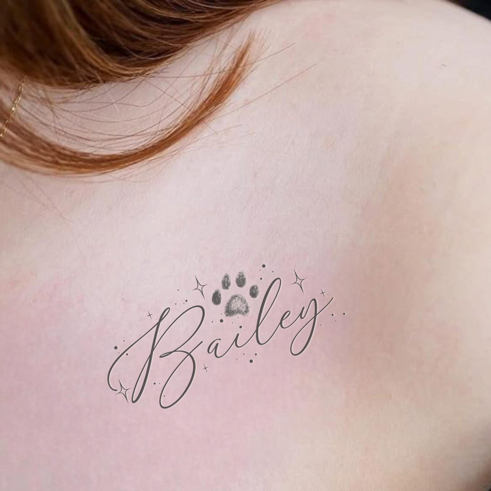 Custom Dog Tattoo Design, Paws Tattoo, Minimalist Pet Tattoo Name, Dog ...