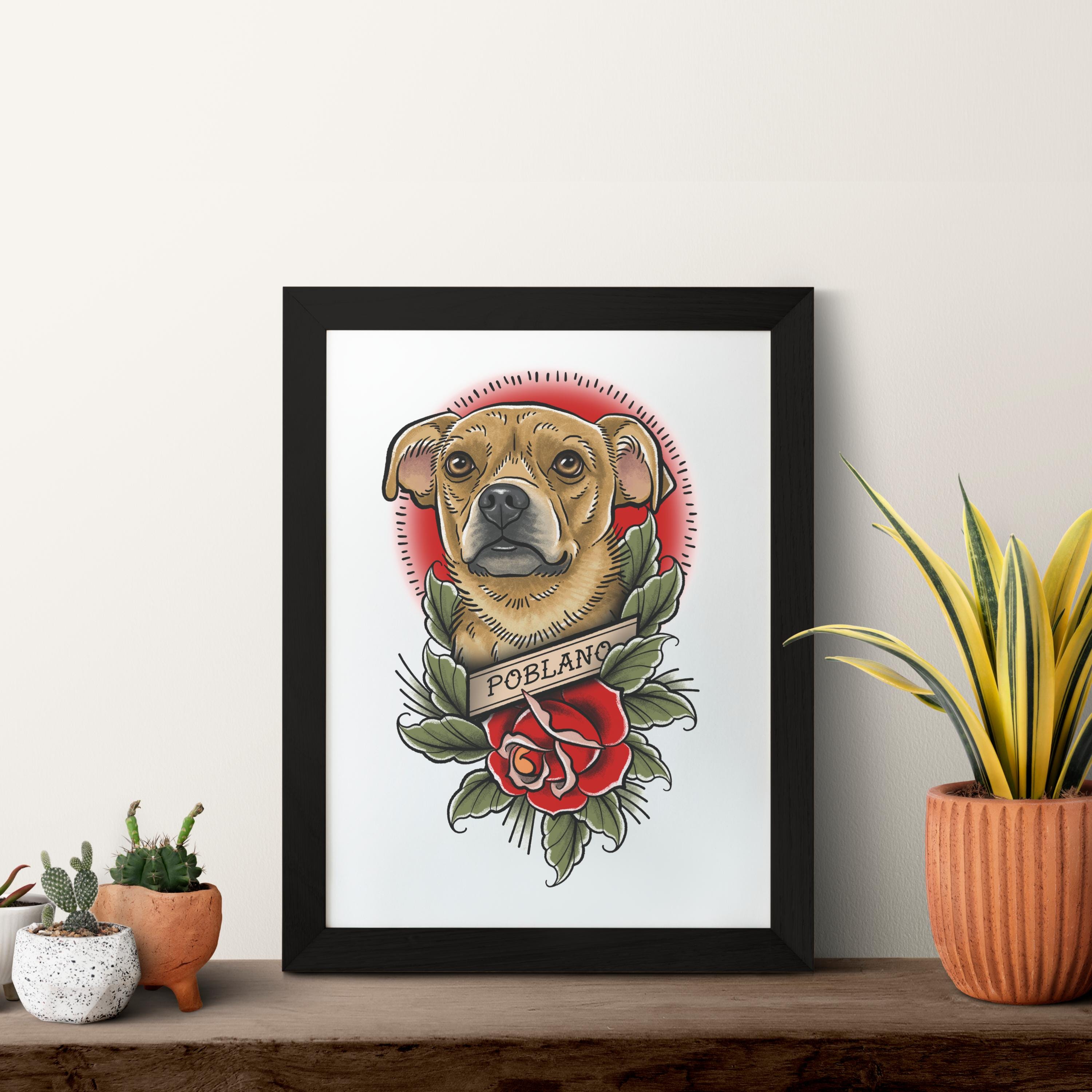 Traditional Dog Tattoo