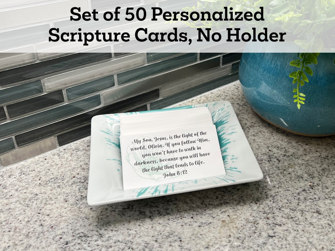 Poppy 50 Personalized Scripture Card Without Card Holder Personalize ...