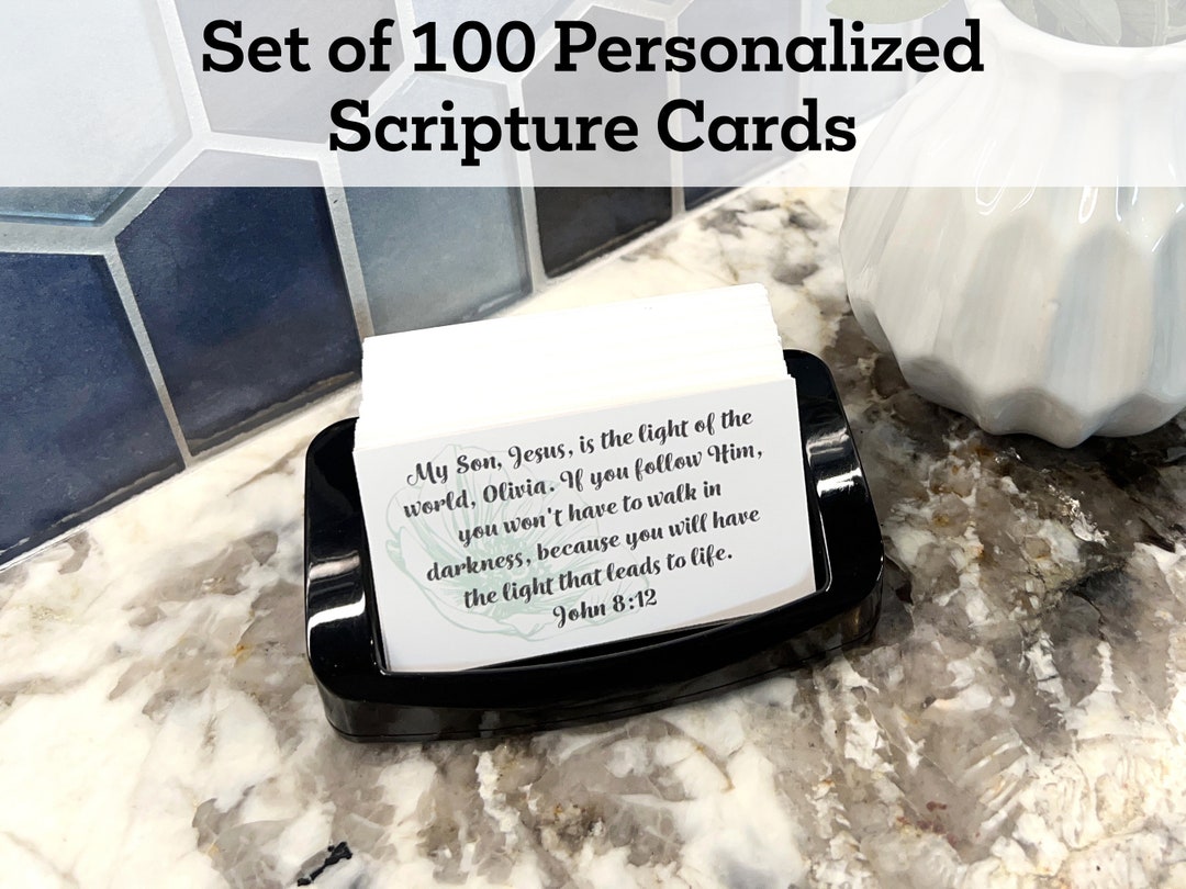 Poppy Personalized Scripture Card 100 Personalize Bible Verse Card ...