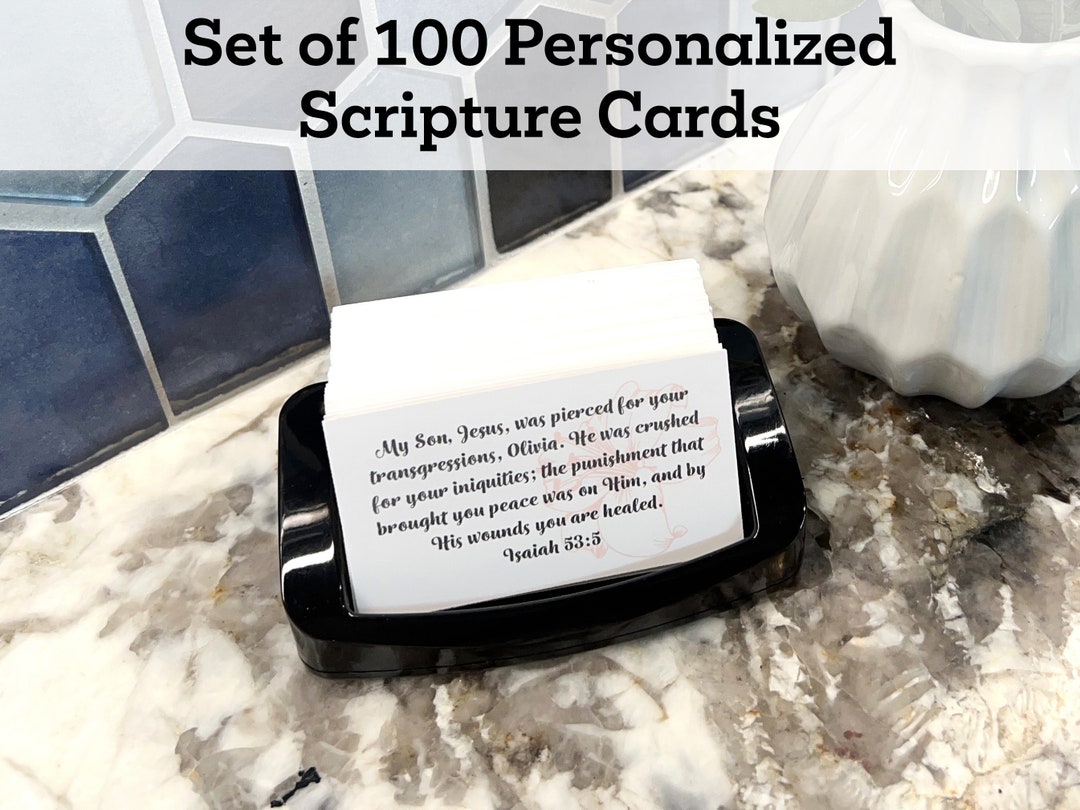 Lily Personalized Scripture Card 100 Personalize Bible Verse Card ...