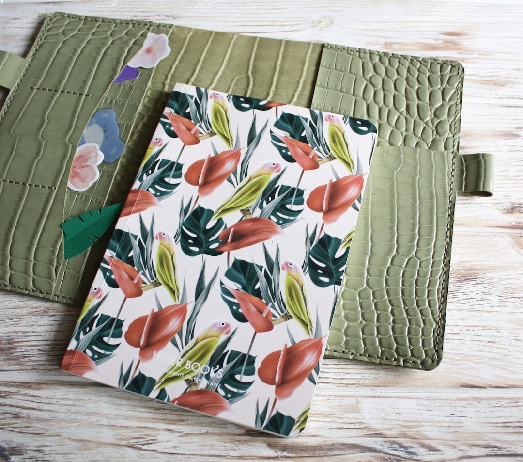 Green Leather Hobonichi A5 Cover / Leather Planner Cover B6 Slim ...