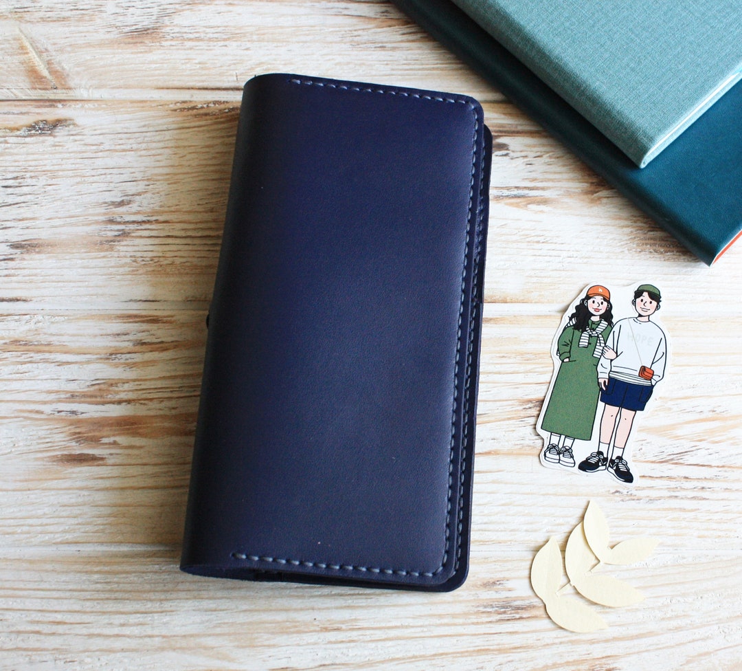 Blue Leather Hobonichi Weeks Mega Cover / Hobonichi A6 Techo Cover ...