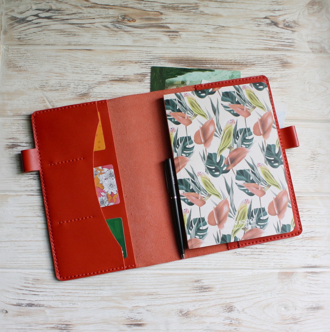 Red Leather Hobonichi Cousin Cover A5 / Hobonichi Weeks Mega Cover ...