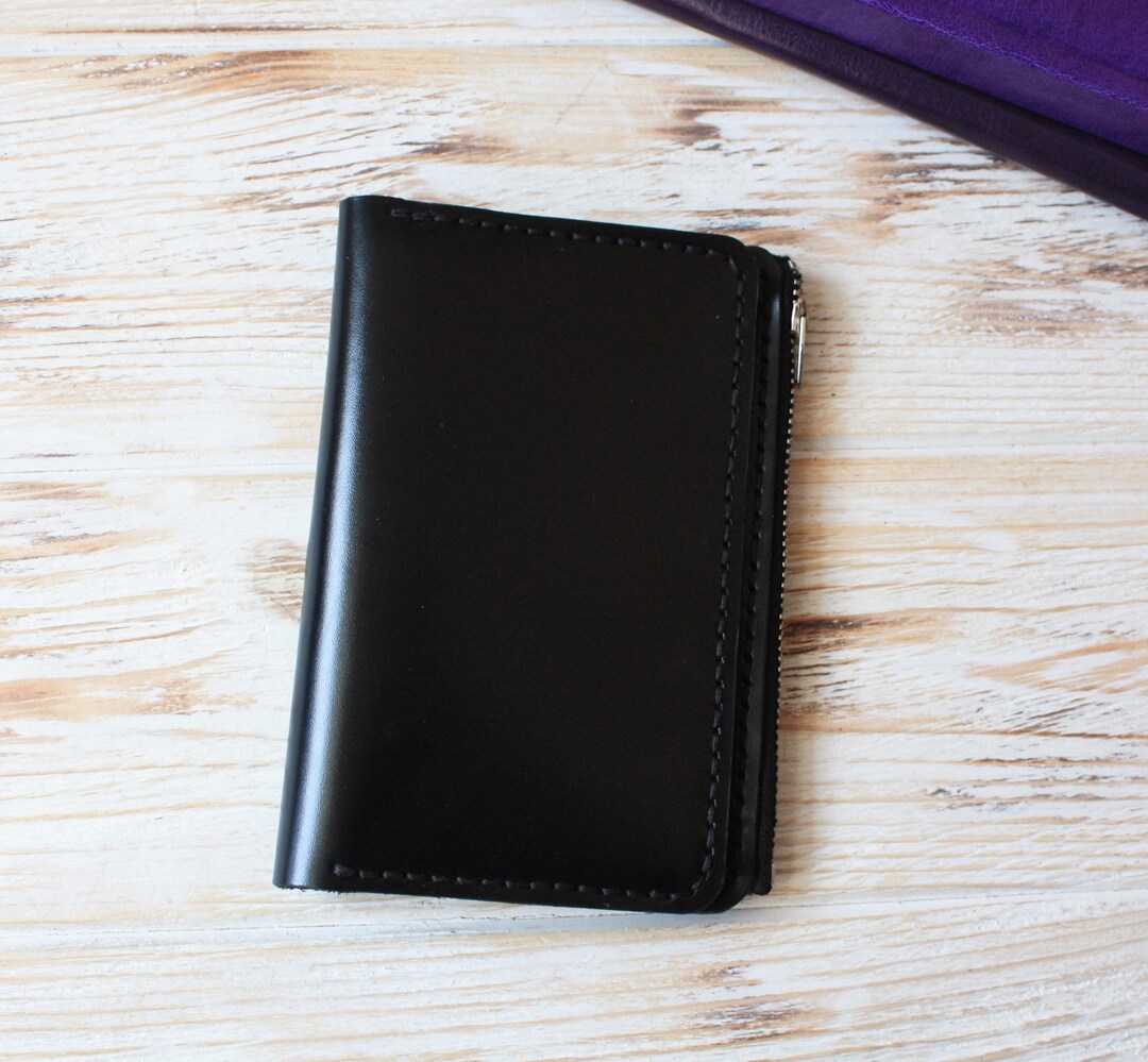 Black Leather Wallet Planner Insert / Travelers Notebook Wallet Insert ...