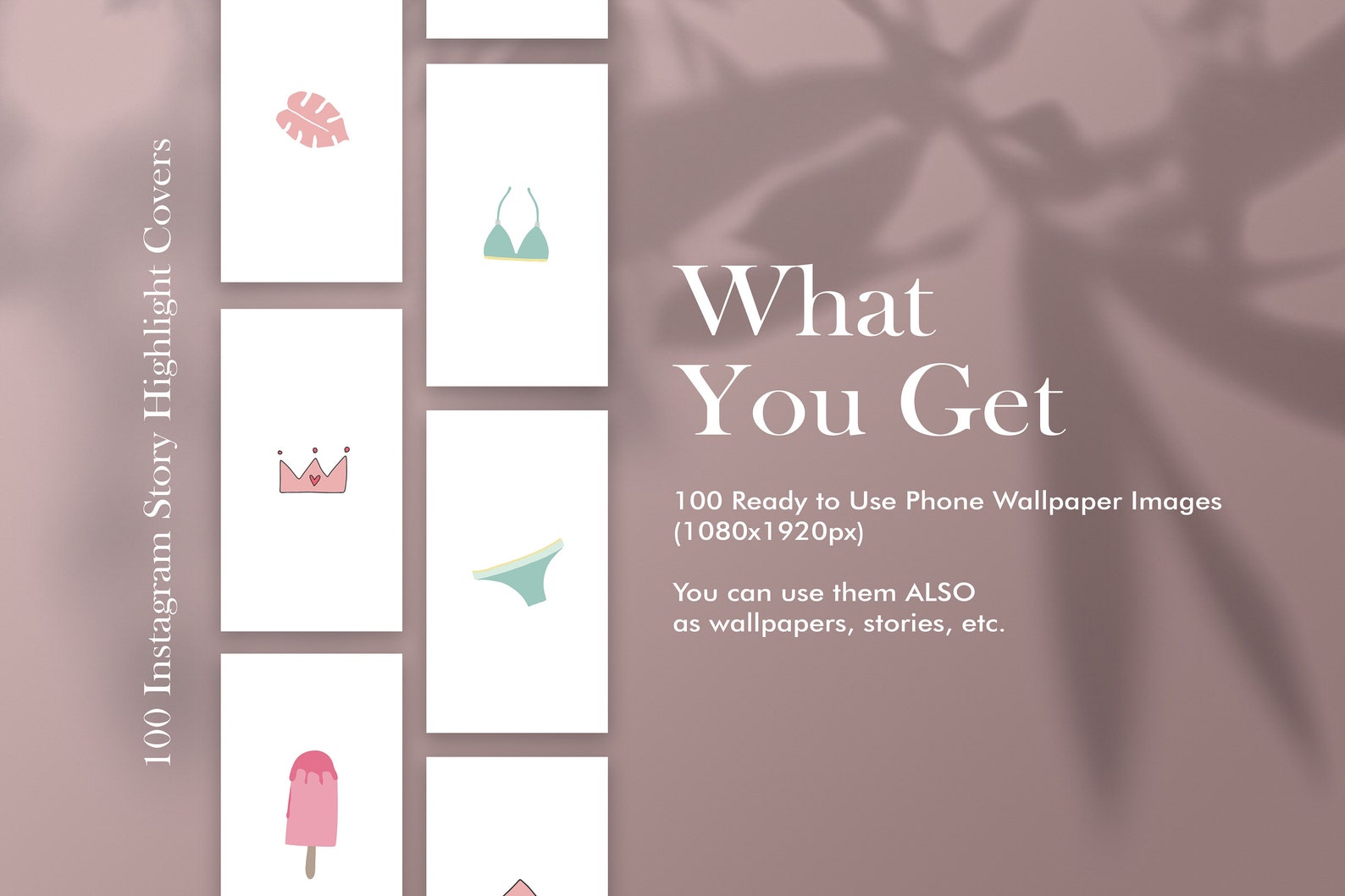 100 Cute Instagram Highlight Covers Girly Instagram | Etsy