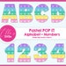 Pastel POP IT Alphabet Numbers Cliparts Pop It Letters Pop | Etsy