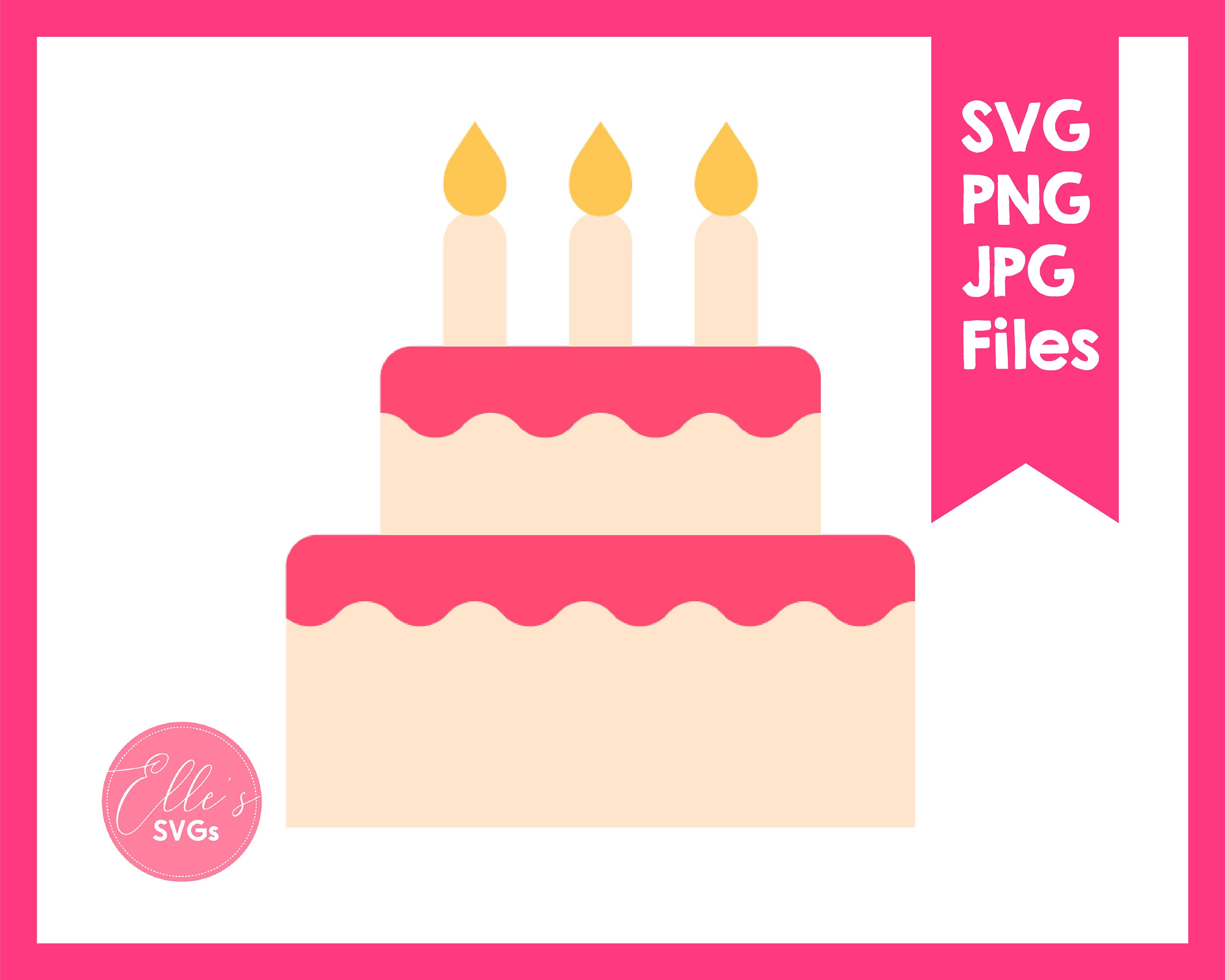 Birthday Cake Svg Cake Cut File Cake Digital Clipart - Etsy