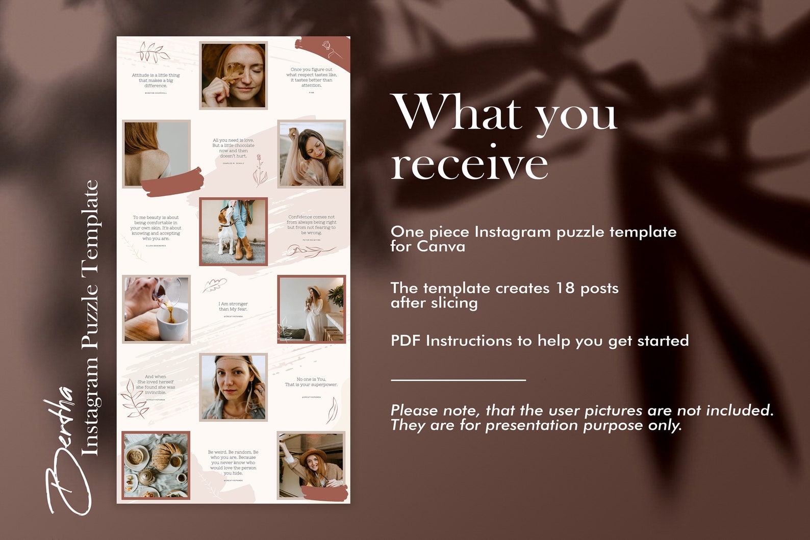 Instagram Template Instagram Puzzle Layout Canva Template | Etsy