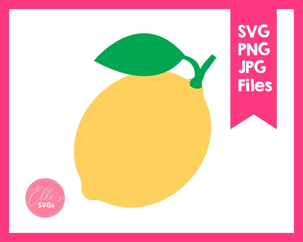 Lemon Svg Lemon Cut File Lemon Clipart Lemon Sublimation - Etsy
