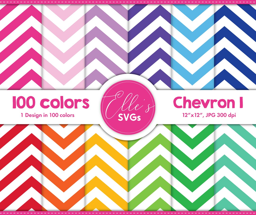Chevron 100 Colors Digital Paper, Chevron Digital Paper 100 Colors ...