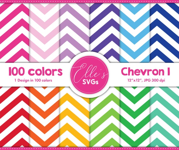 Chevron 100 Colors Digital Paper Chevron Digital Paper 100 | Etsy