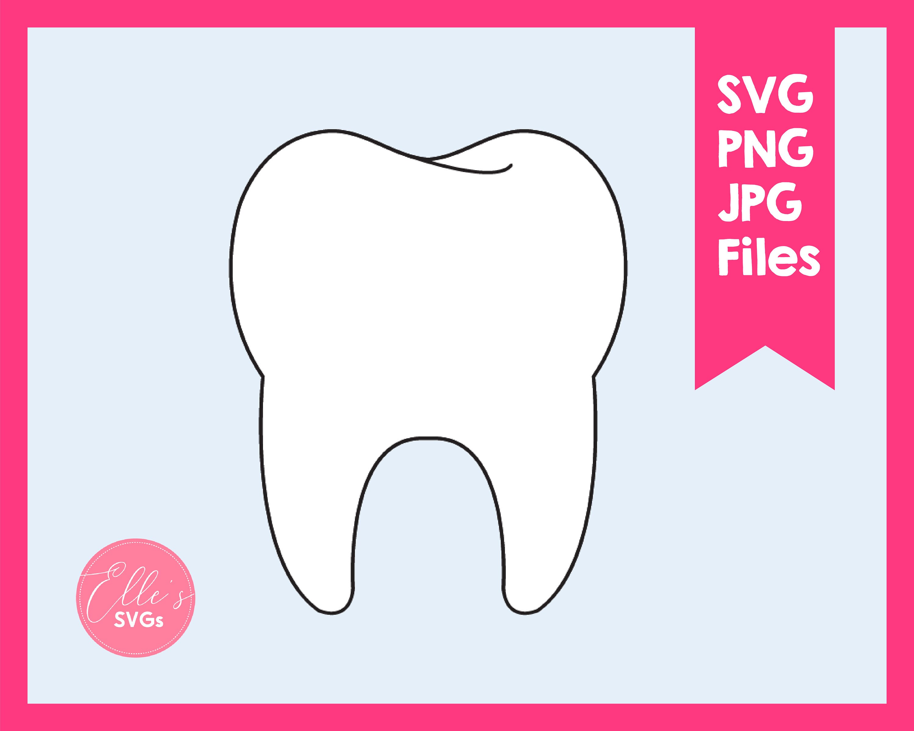 Tooth Svg, Tooth Cut File, Tooth Fairy Clipart, Baby Tooth Svg, Dentist ...