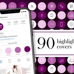 90 Instagram Highlight Covers, Purple Instagram Icons, Insta Covers ...