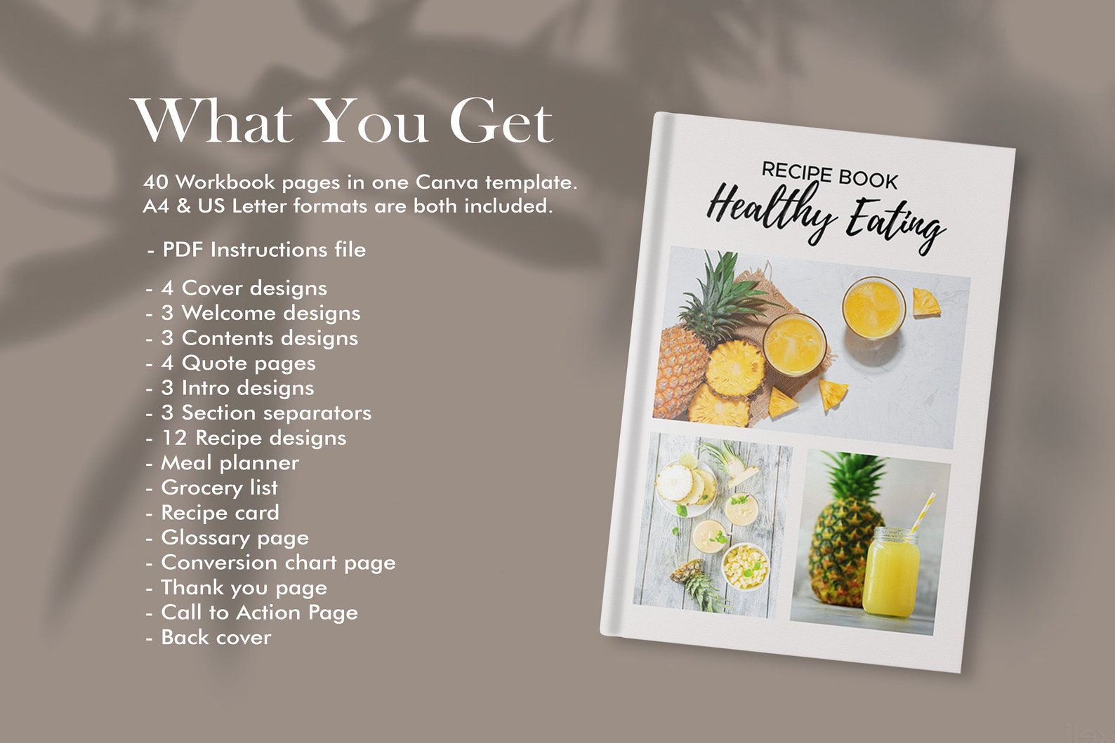 Recipe Ebook Template Cookbook Template Edit With Canva - Etsy