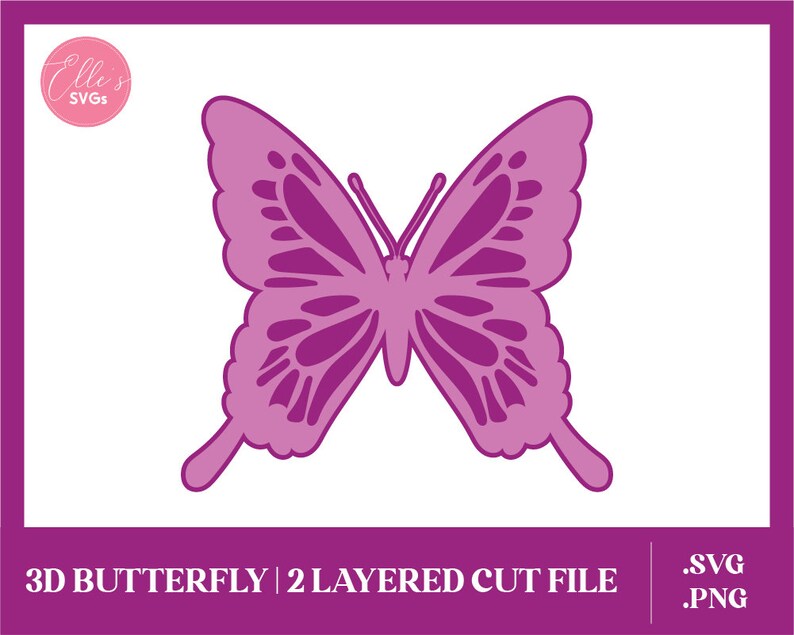 Butterfly Svg, 3D Butterfly Cut File, Layered Butterfly Template ...