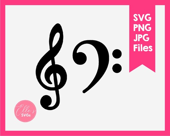Music Clefs Svg G Clef Cut File Music Clipart Bass Clef G | Etsy