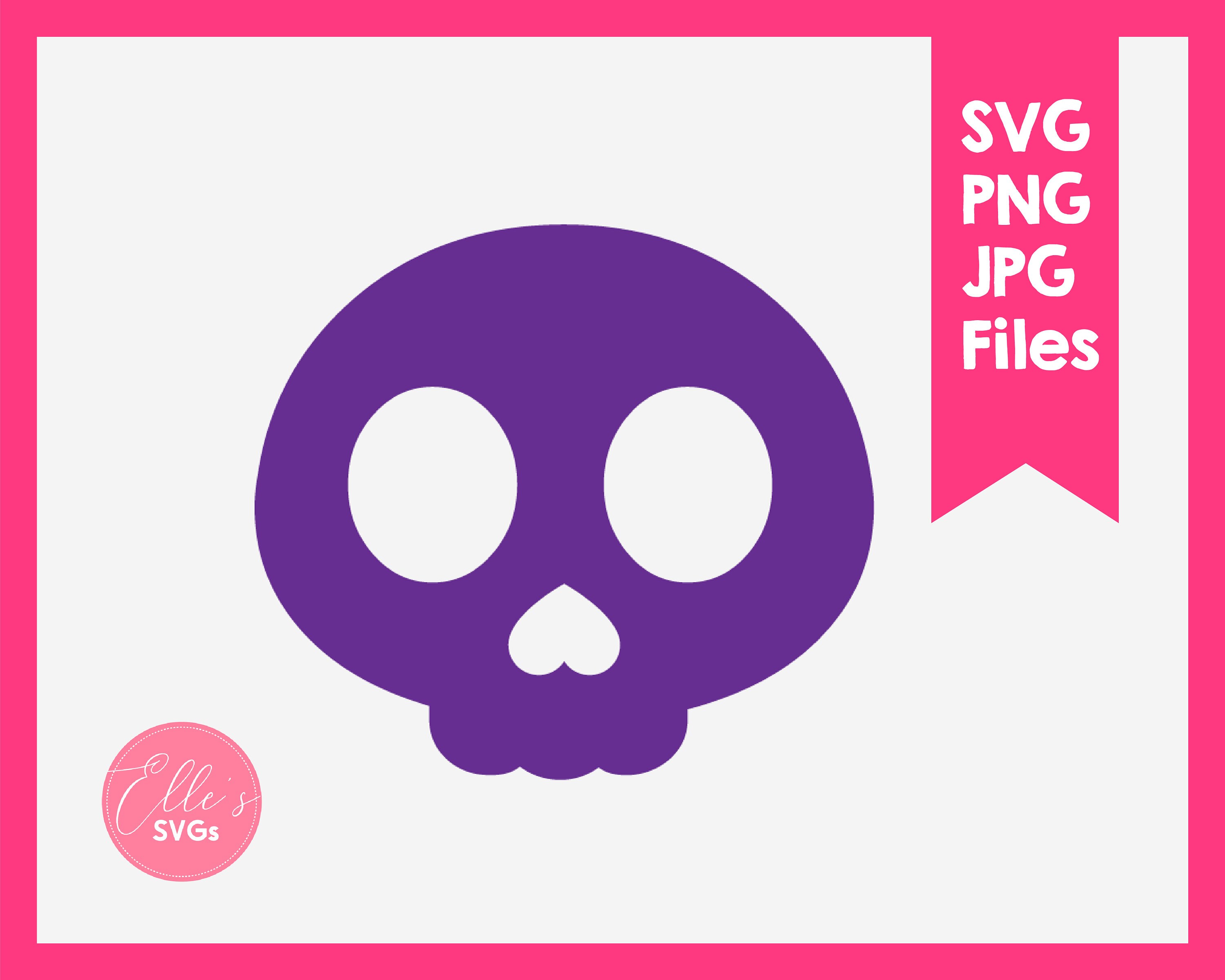Cute Skull Svg Skull Cut File Halloween Clipart Halloween | Etsy