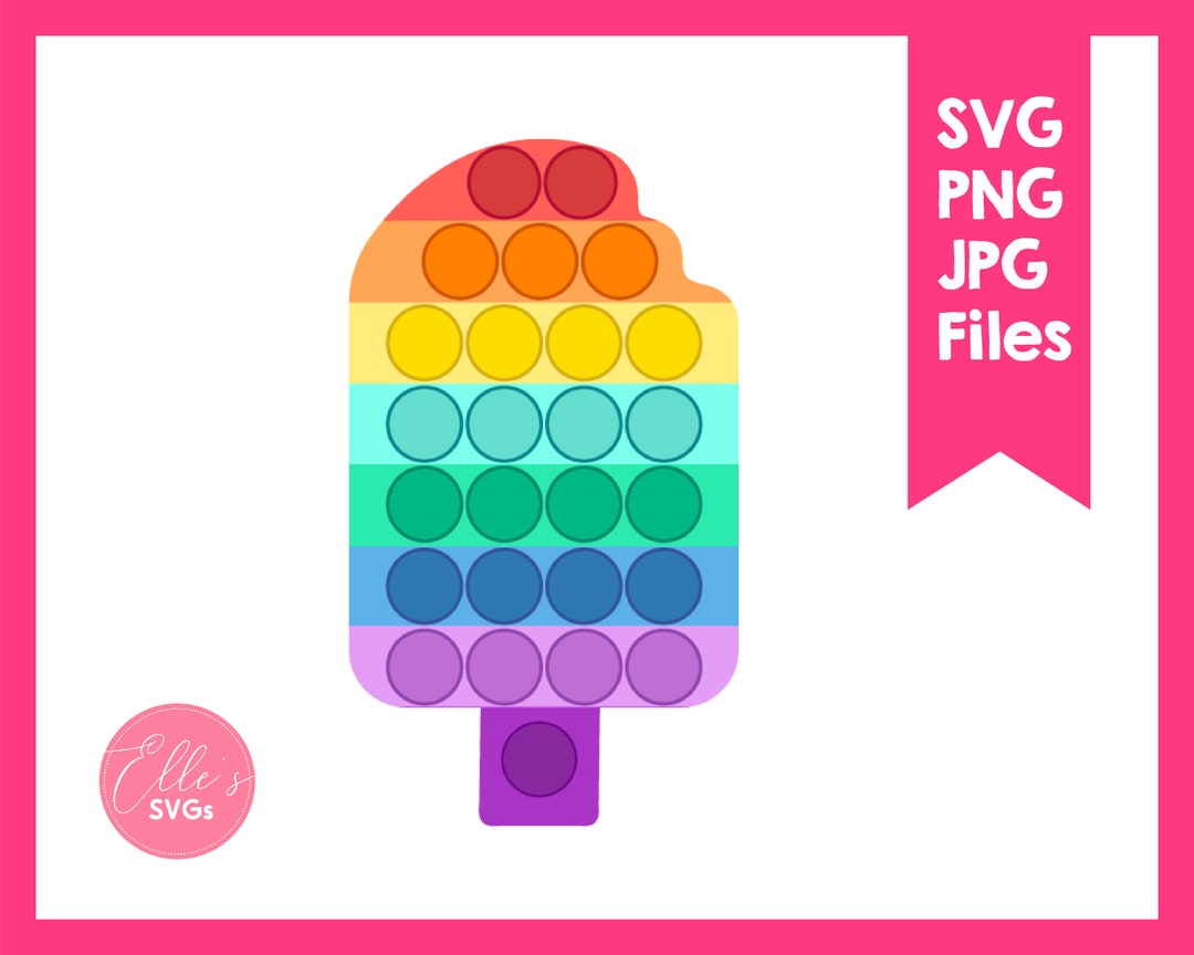 Pop It Svg, Pop It Ice Cream Cut File, Pop It Digital Clipart, Fidget ...