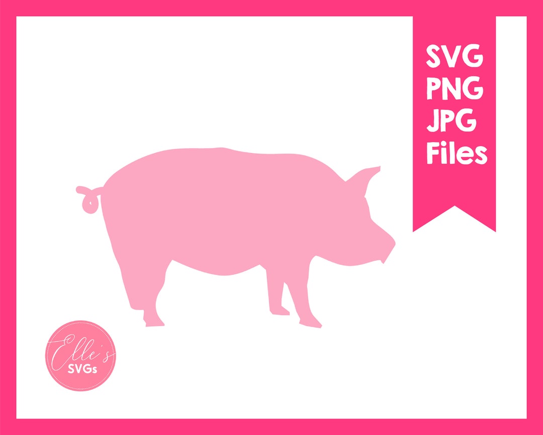 Pig Svg, Pig Cut File, Pig Clipart, Farm Animals, Cricut, Pig ...
