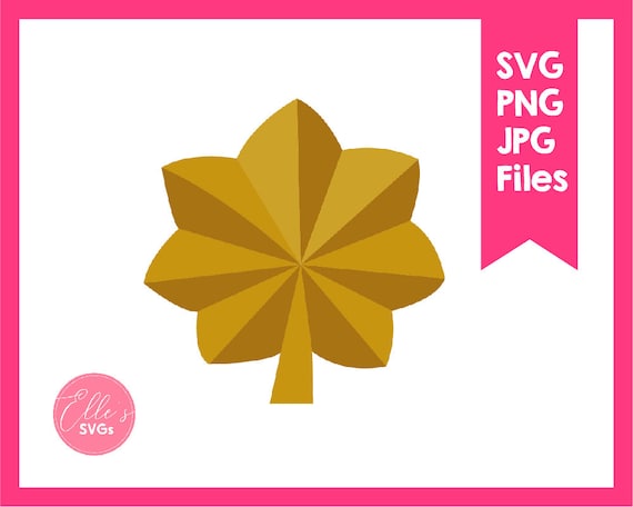 U.S. Army Major Svg Major Cut File Army Major Clipart Oak | Etsy