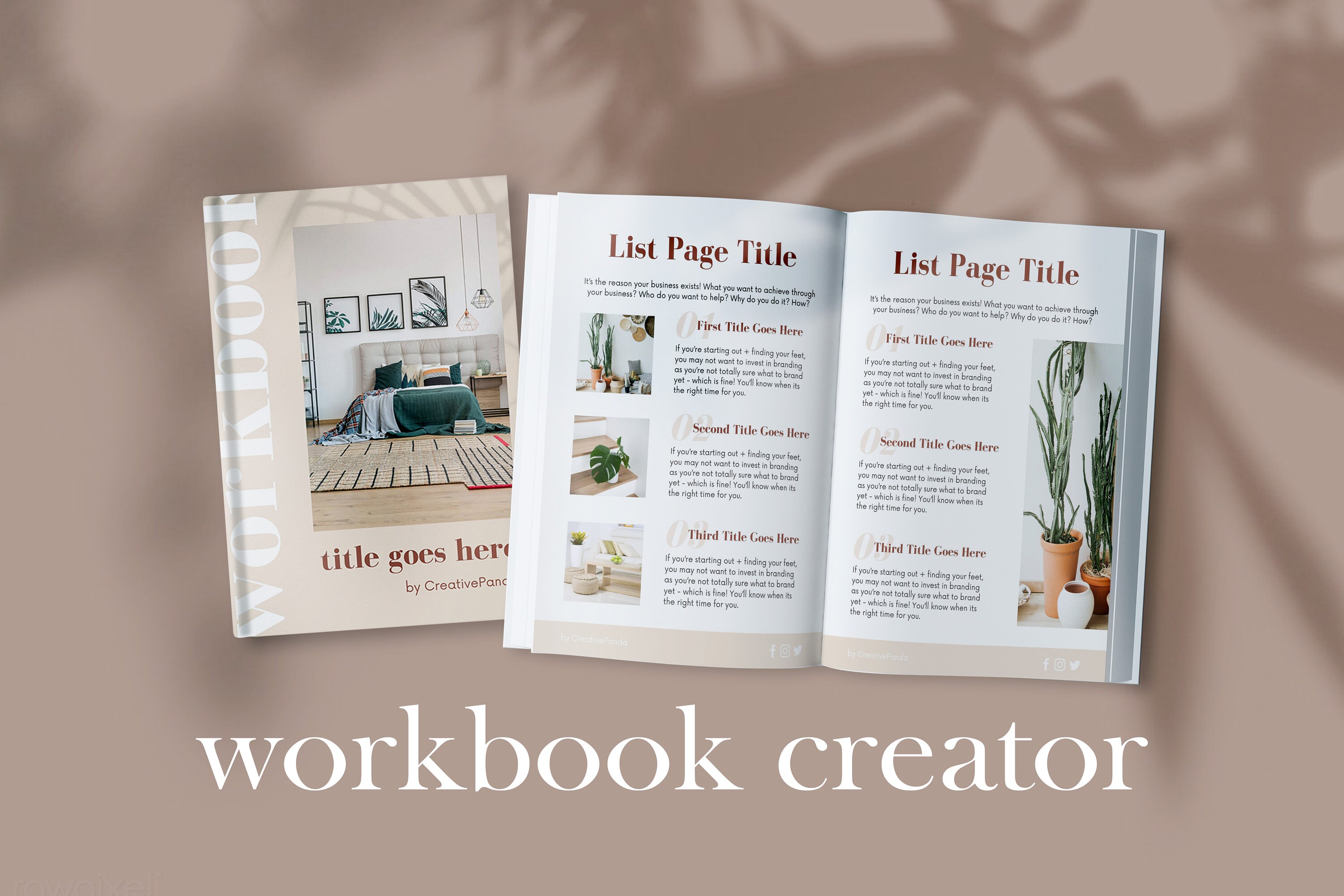 60 Pages Workbook Template, Ebook Template, Canva Template Online ...