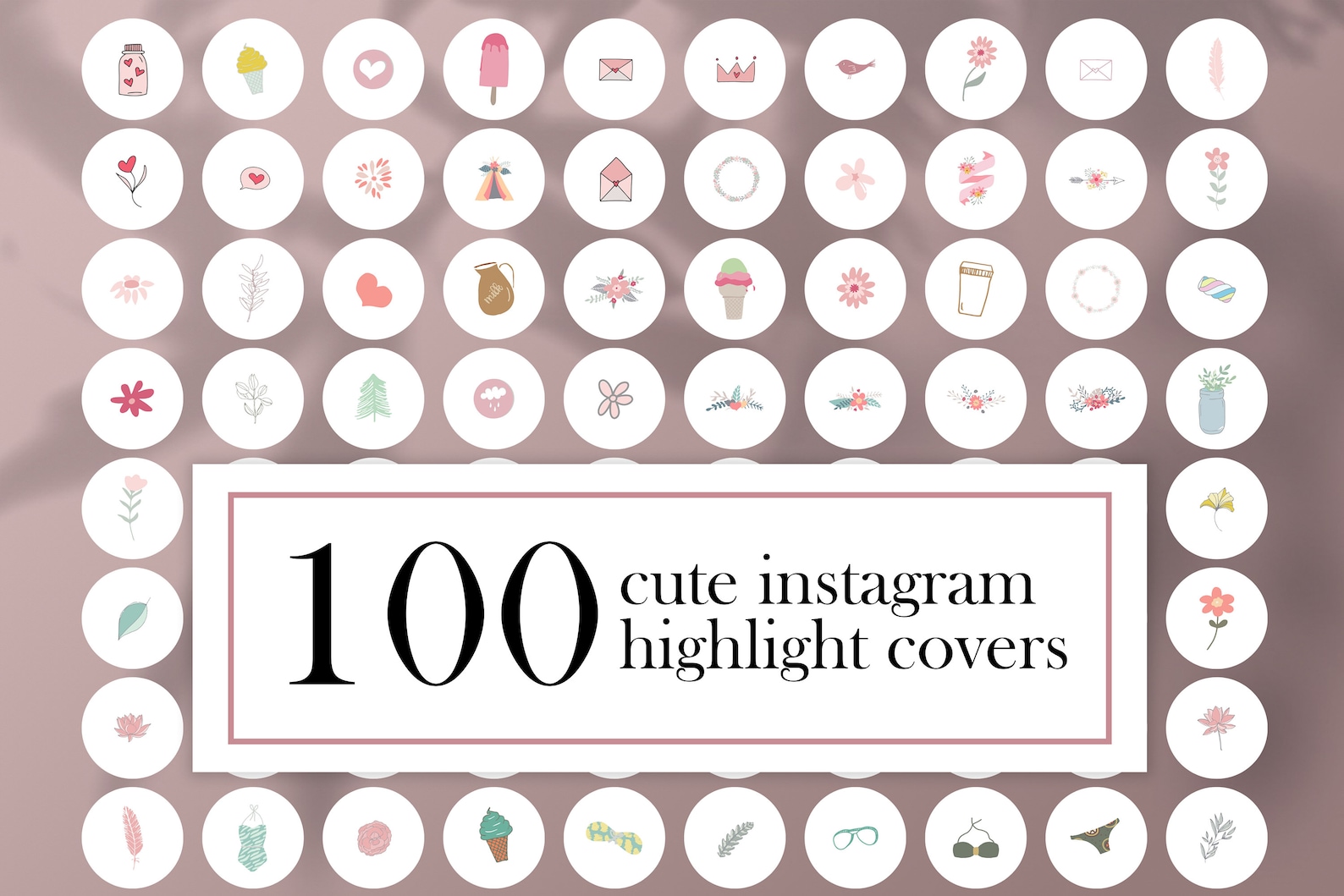 100 Cute Instagram Highlight Covers Girly Instagram - Etsy