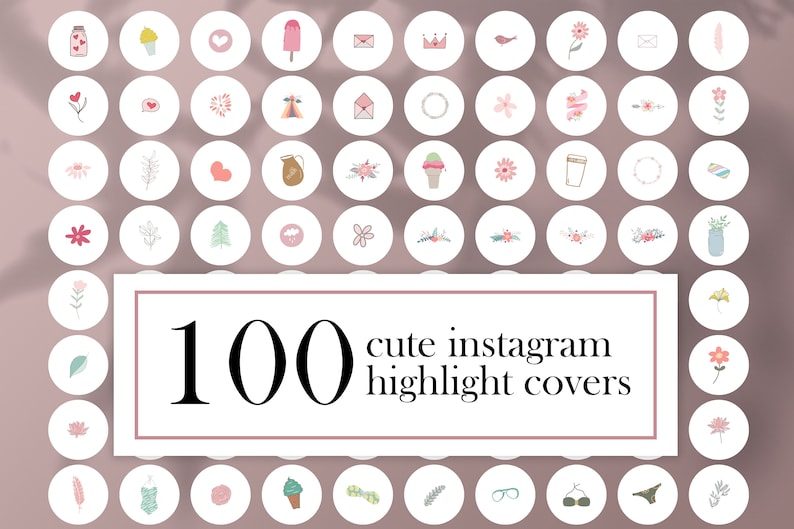 100 Cute Instagram Highlight Covers Girly Instagram - Etsy