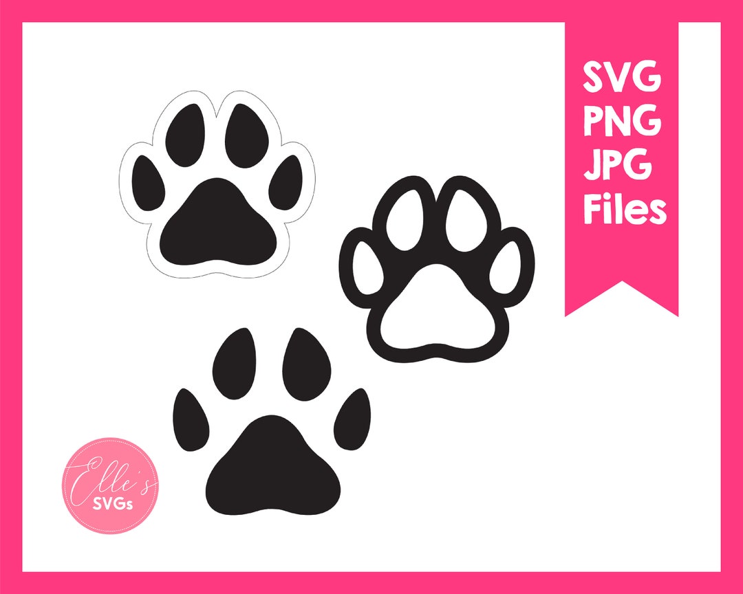 Paw Svg Dog's Paw Cut File Paw Clipart Cricut Dog - Etsy