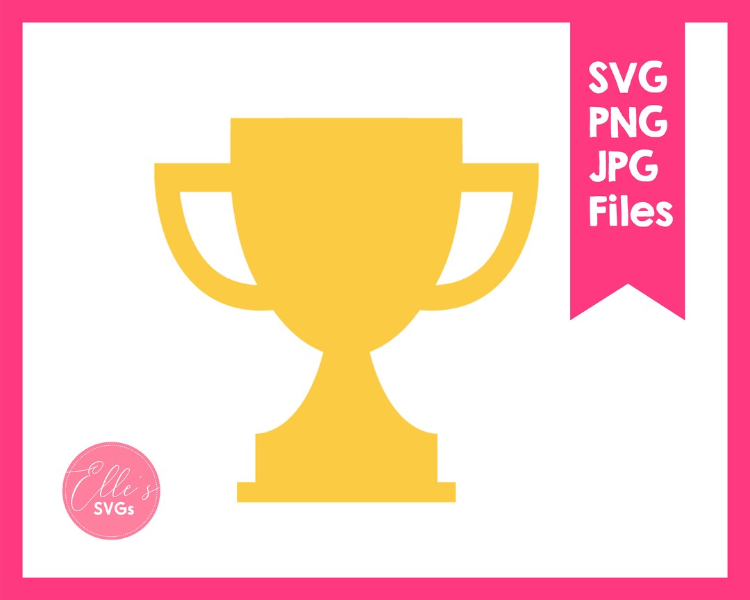 Trophy Svg, Trophy Cut File, Champion Clipart, Cup Stencil, Silhouette ...