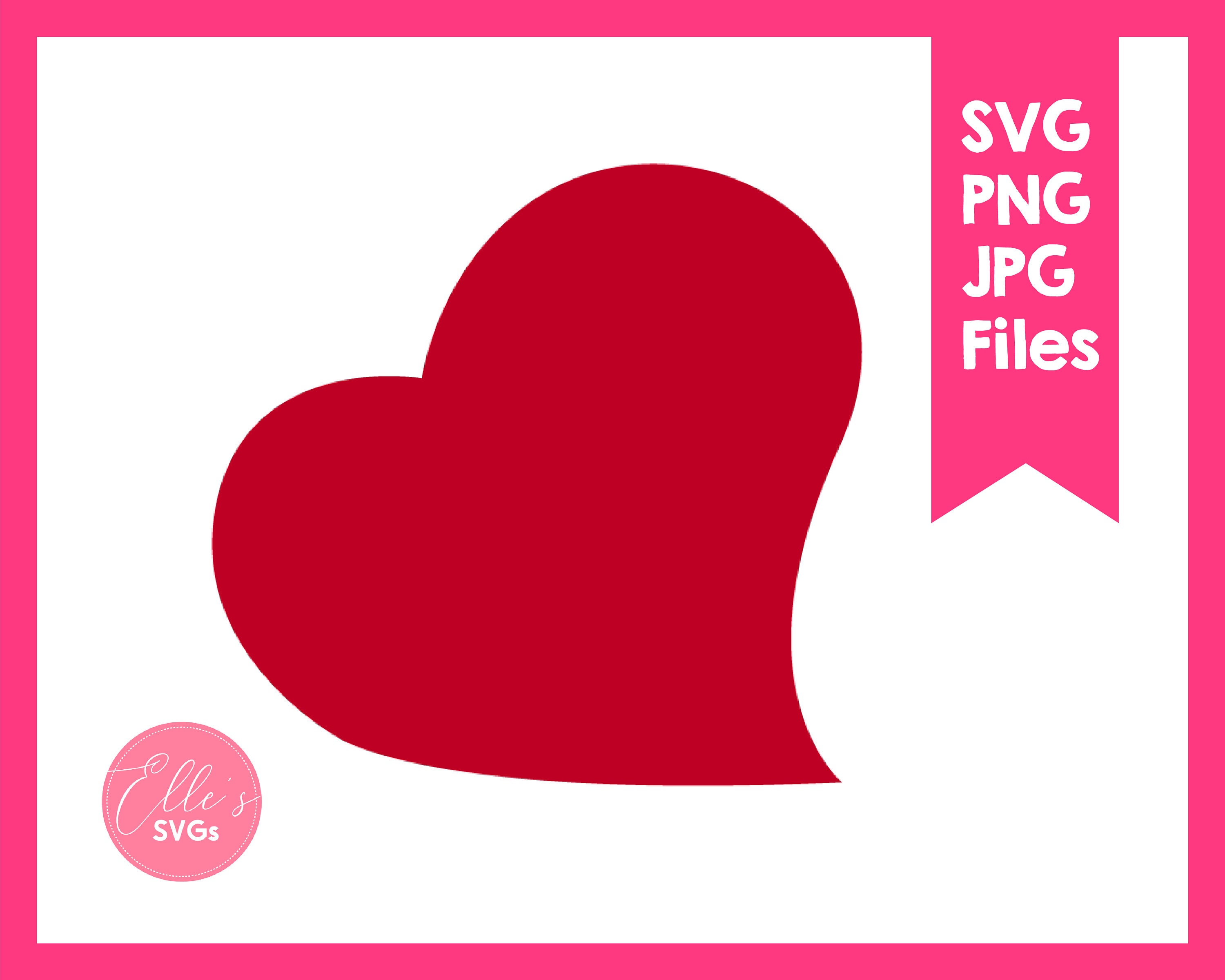 Heart Svg Curvy Heart Cut File Heart Clipart Cricut | Etsy