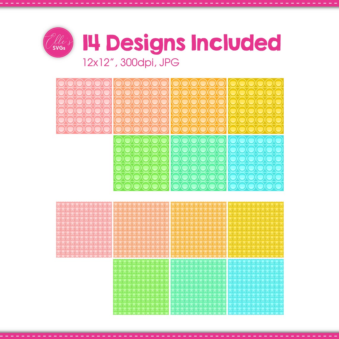 POP IT Digital Paper 3 Popit Digital Paper 14 Designs Pop | Etsy