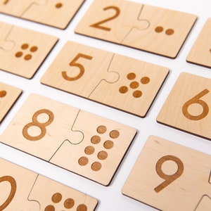 Numbers Puzzle Cut File, Math Laser Cut Files, Montessori Educational ...
