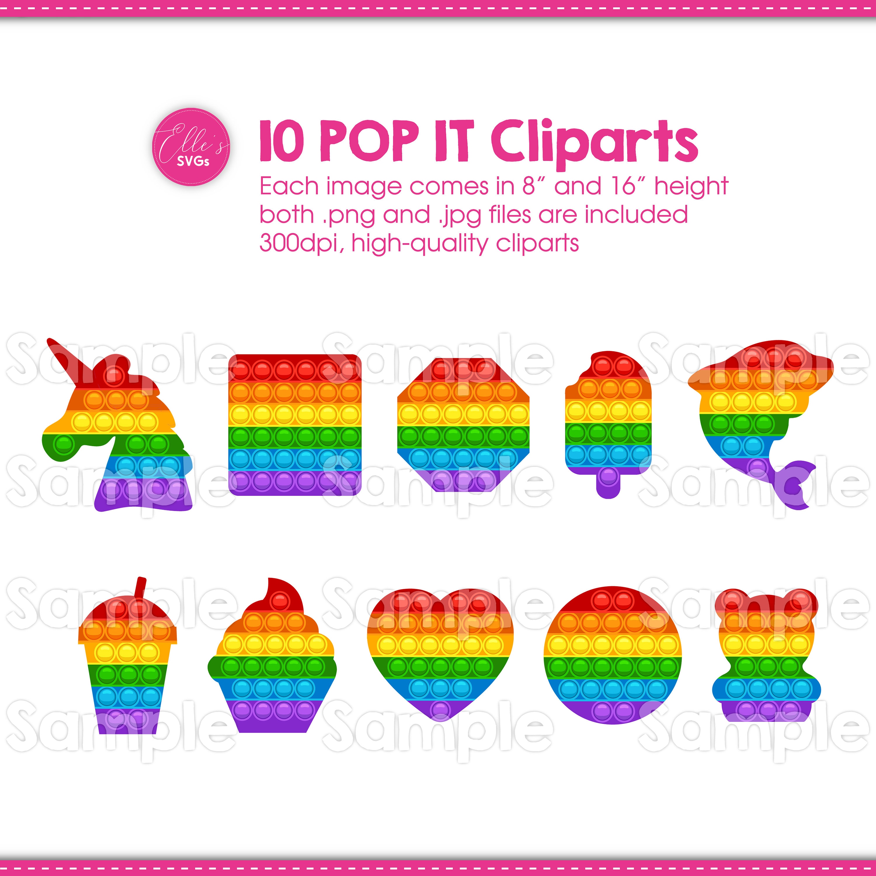 10 POP IT Cliparts Pop It Images Pop It Png Fidget Toy | Etsy UK