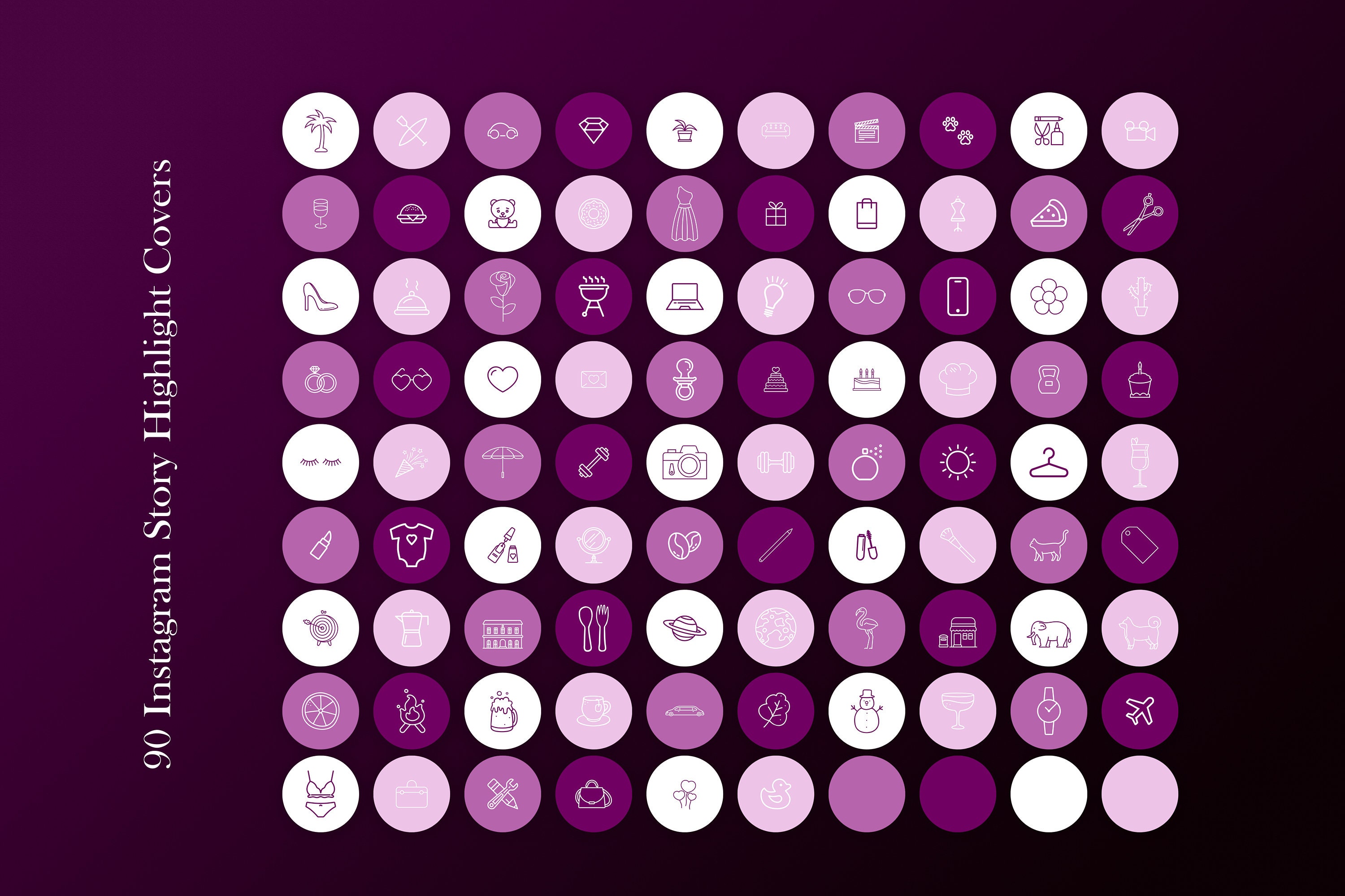 90 Instagram Highlight Covers Purple Instagram Icons Insta - Etsy