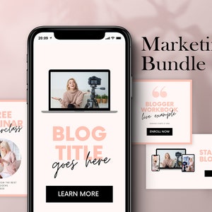 Course Creator Marketing Bundle, 80 Templates, Instagram, Facebook ...