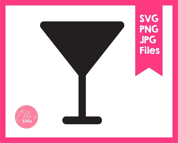 Martini Glass Svg Martini Cut File Martini Glass Clipart - Etsy