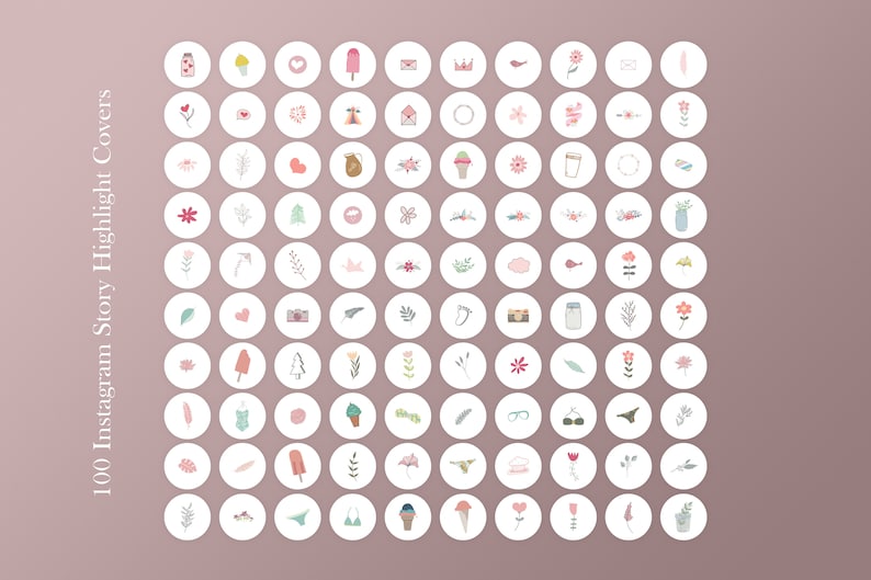 100 Cute Instagram Highlight Covers Girly Instagram - Etsy