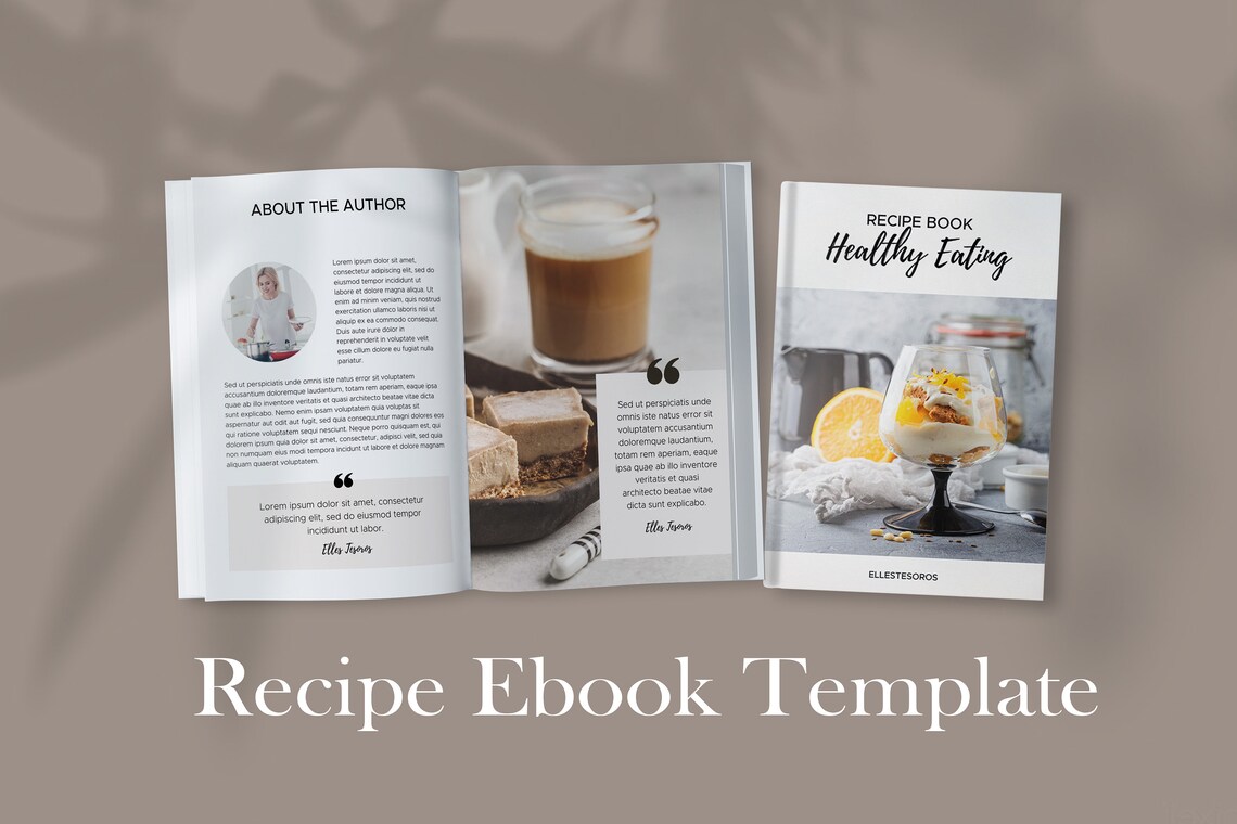 Recipe Ebook Template Cookbook Template Edit With Canva - Etsy