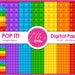 POP IT Digital Paper, Popit Digital Paper 14 Designs, Fidget Toy, Pop ...