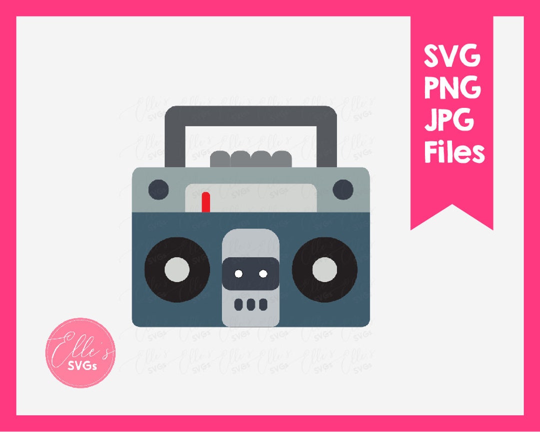 Boombox Svg Boombox Cut File Boombox Digital Clipart - Etsy