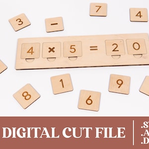 Math Board Cut File, Math Laser Cut Files, Montessori Educational Toys ...
