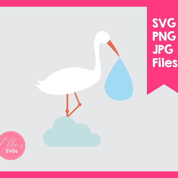 Stork Vector Svg - Etsy